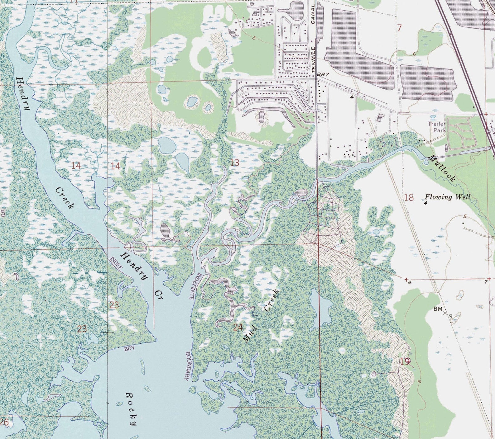 Fort Myers Beach and Estero Bay, Florida 1988 Old Topo Map - A ...