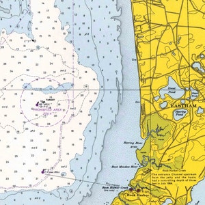 Wellfleet Harbor, MA - 1968 Nautical Map - Reprint - 20000 Harbors 581 ...