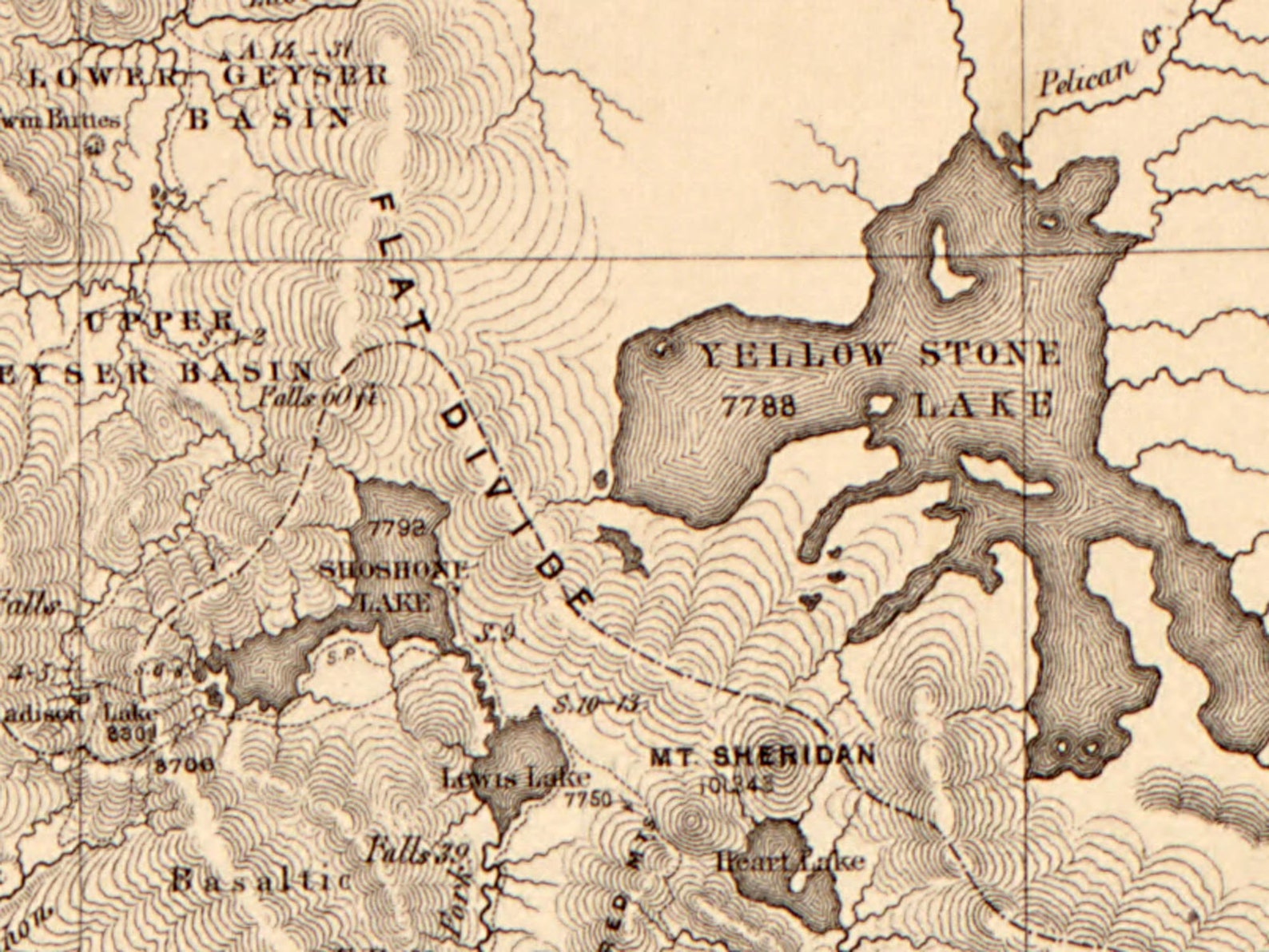 Sources of the Snake River Ca 1870 - Geological Survey Old Map Reprint ...