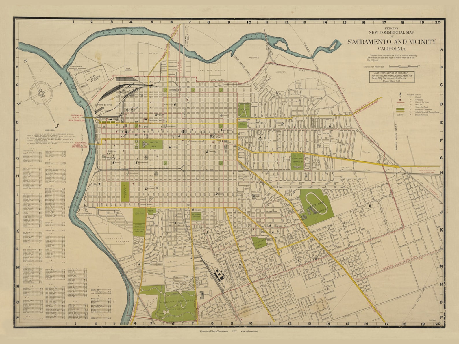 Oakland 1888 - Old Map Reprint - California Cities - Etsy