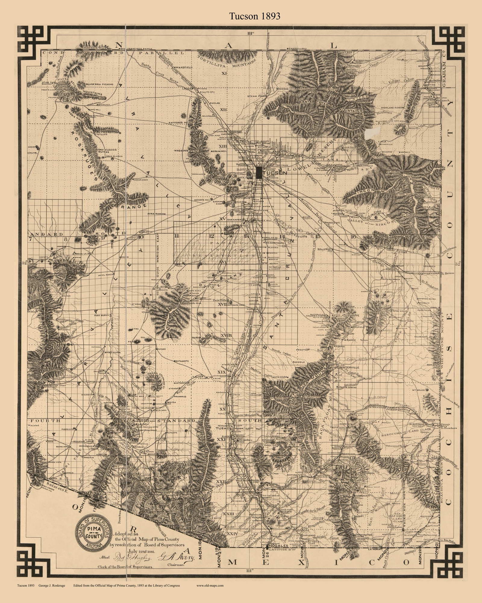 Old Tucson Map