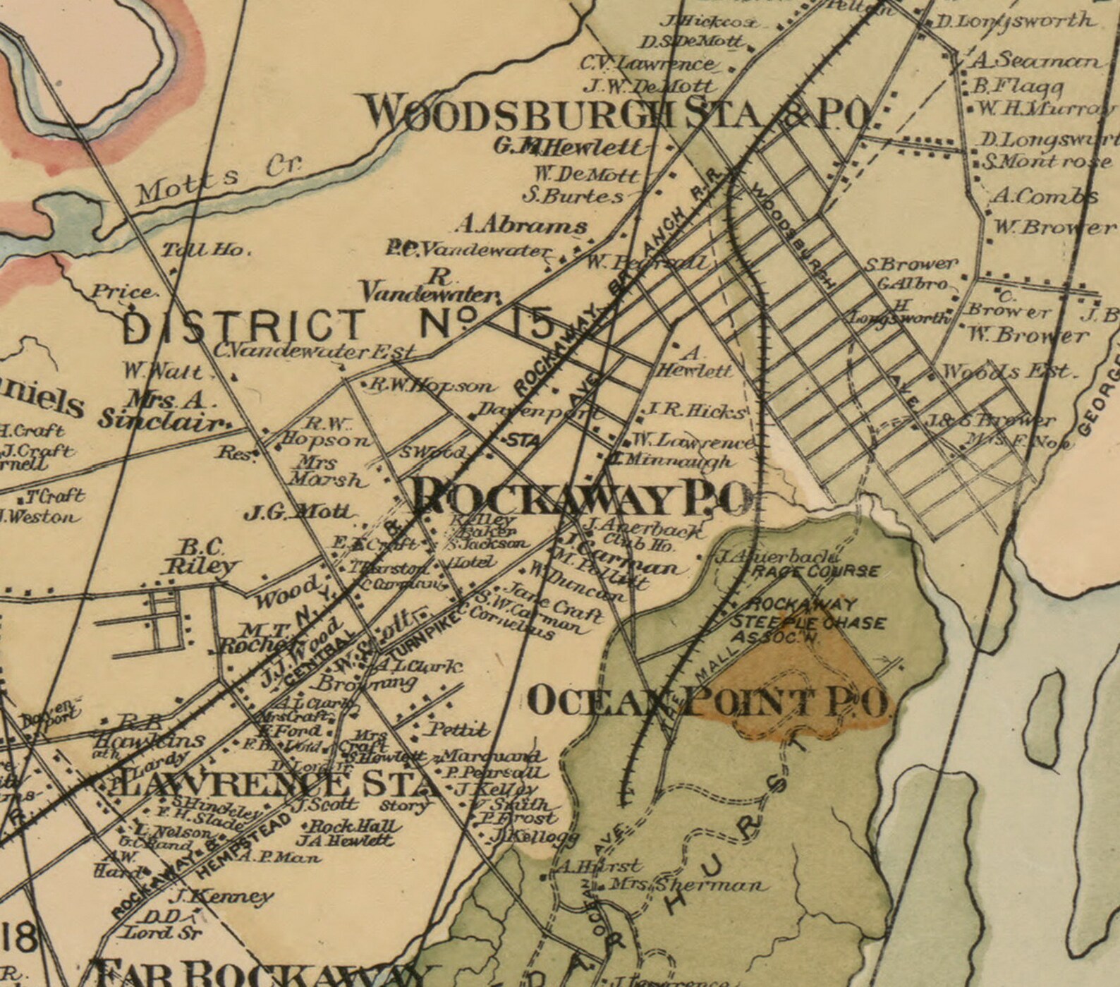 Hempstead 1886 Old Town Map With Homeowner Names New York - Etsy
