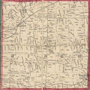 Portage County Ohio 1857 - Old Wall Map Reprint With Homeowner Names ...