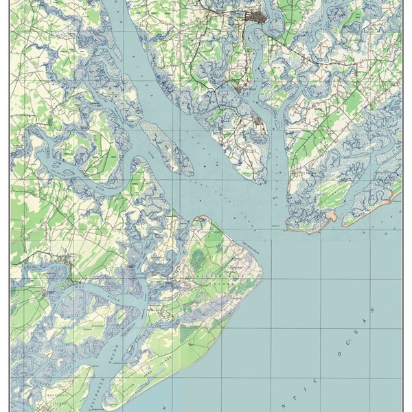 Antique Hilton Head Map - Etsy