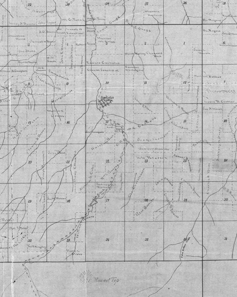 Lawrence County South Dakota 1894 Old Wall Map With | Etsy