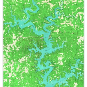 Norfork Lake 1965 USGS Old Topo Map Custom Composite Reprint - Arkansas ...