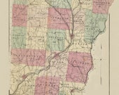 Chenango County 1875 Old Map Homeowner Names Reprint Chenango - Etsy