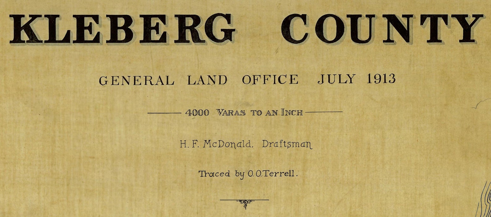 Kleberg County Texas 1913 Old Wall Map With Lot Lines | Etsy
