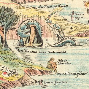 Fairy Land Map - Old Map Reprint Fairyland Mythology Tales Children's ...