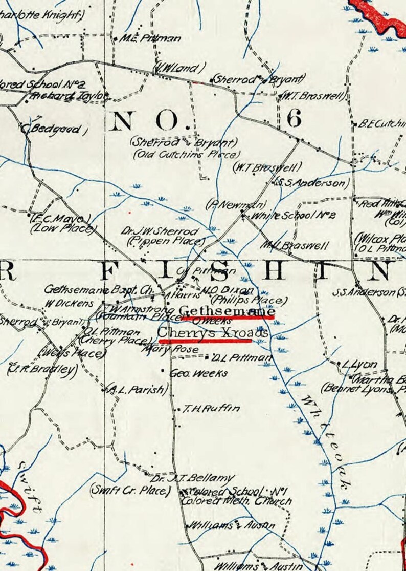 Edgecombe County North Carolina 1905 Old Wall Map With - Etsy