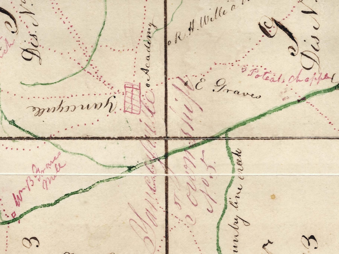 Caswell County North Carolina 1868 - Old Wall Map With Homeowner Names ...