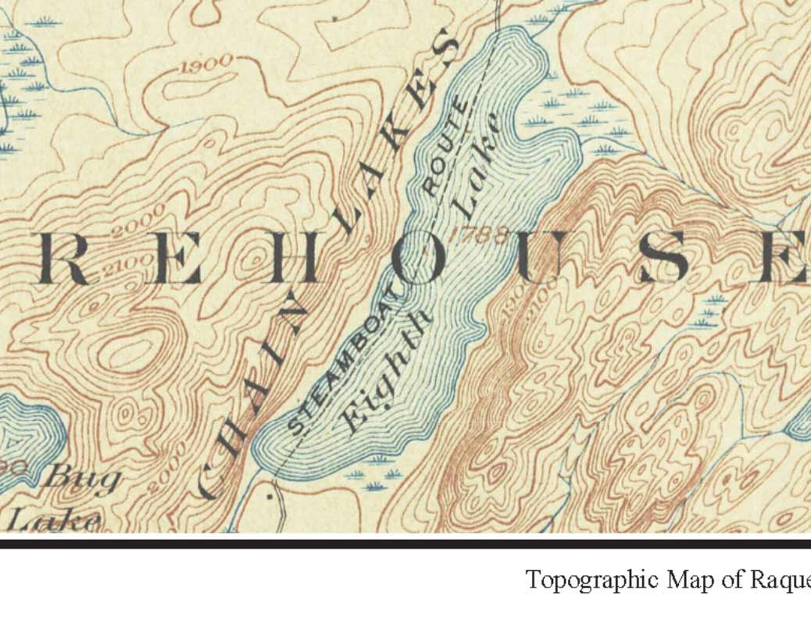 Raquette Lake 1903 USGS Old Topographic Map Reprint Custom - Etsy