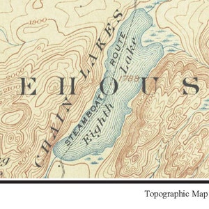 Raquette Lake 1903 USGS Old Topographic Map - Reprint - Custom ...