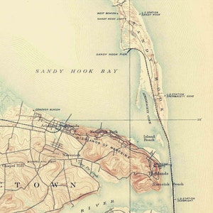 Sandy Hook 1888 Old Topo Map - Edited Reprint of the Original Quad ...