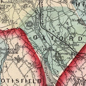 Androscoggin County Maine 1862 - Old Map Custom Print - Old Roads ...