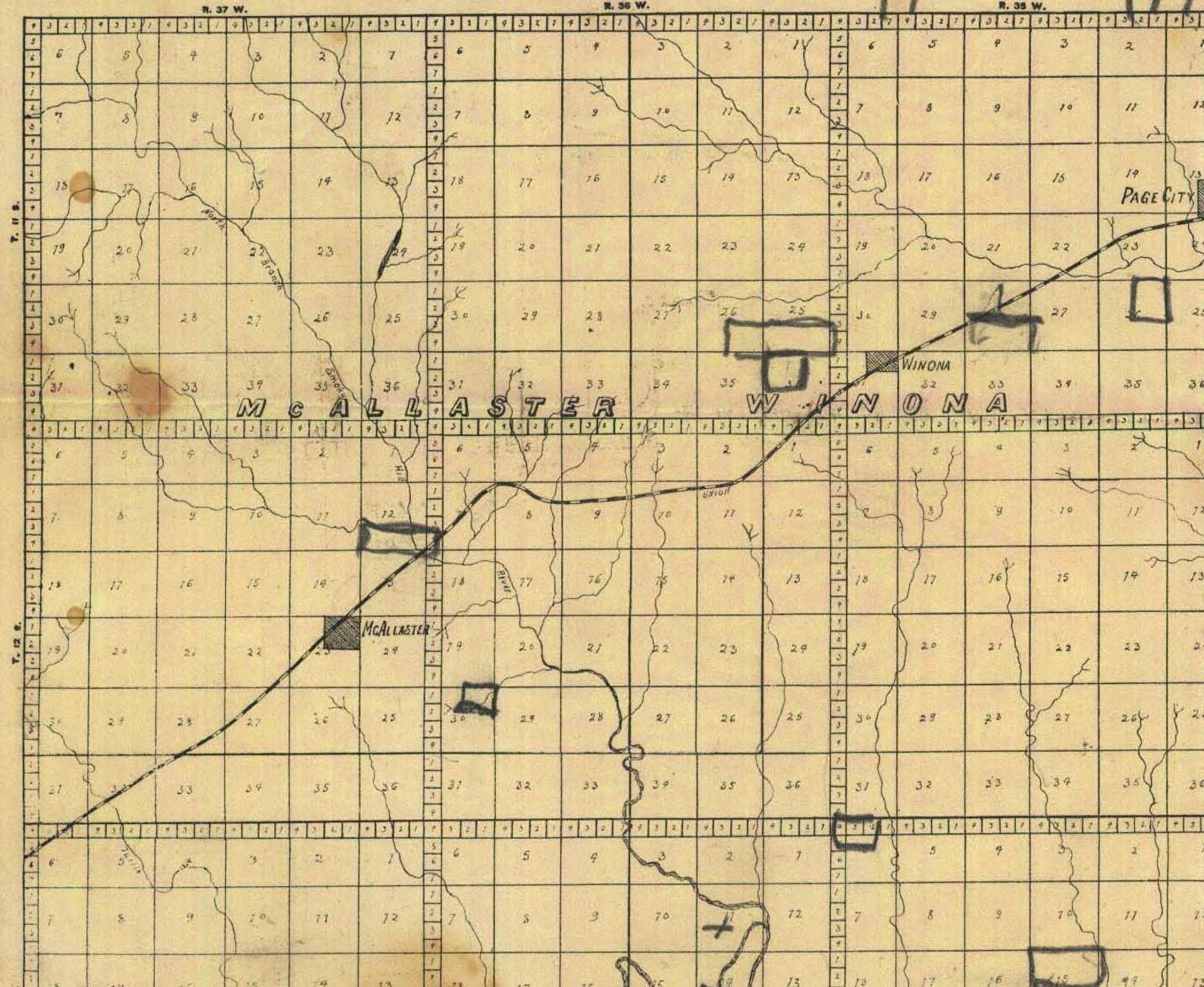 Logan County Kansas 1895 Lowe Old Wall Map Reprint - Etsy