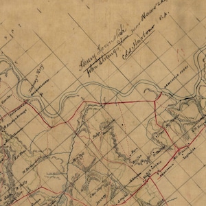 Hanover County Virginia 1860 Old Wall Map With Homeowner Names Reprint ...