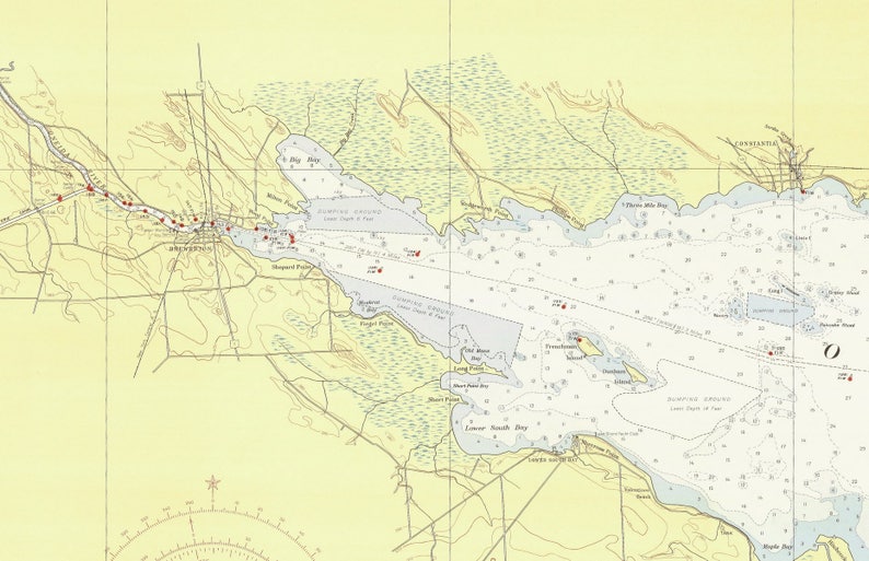 Oneida Lake 1956a NY Nautical Map Reprint - Great Lakes NY #3 - 184 - Etsy