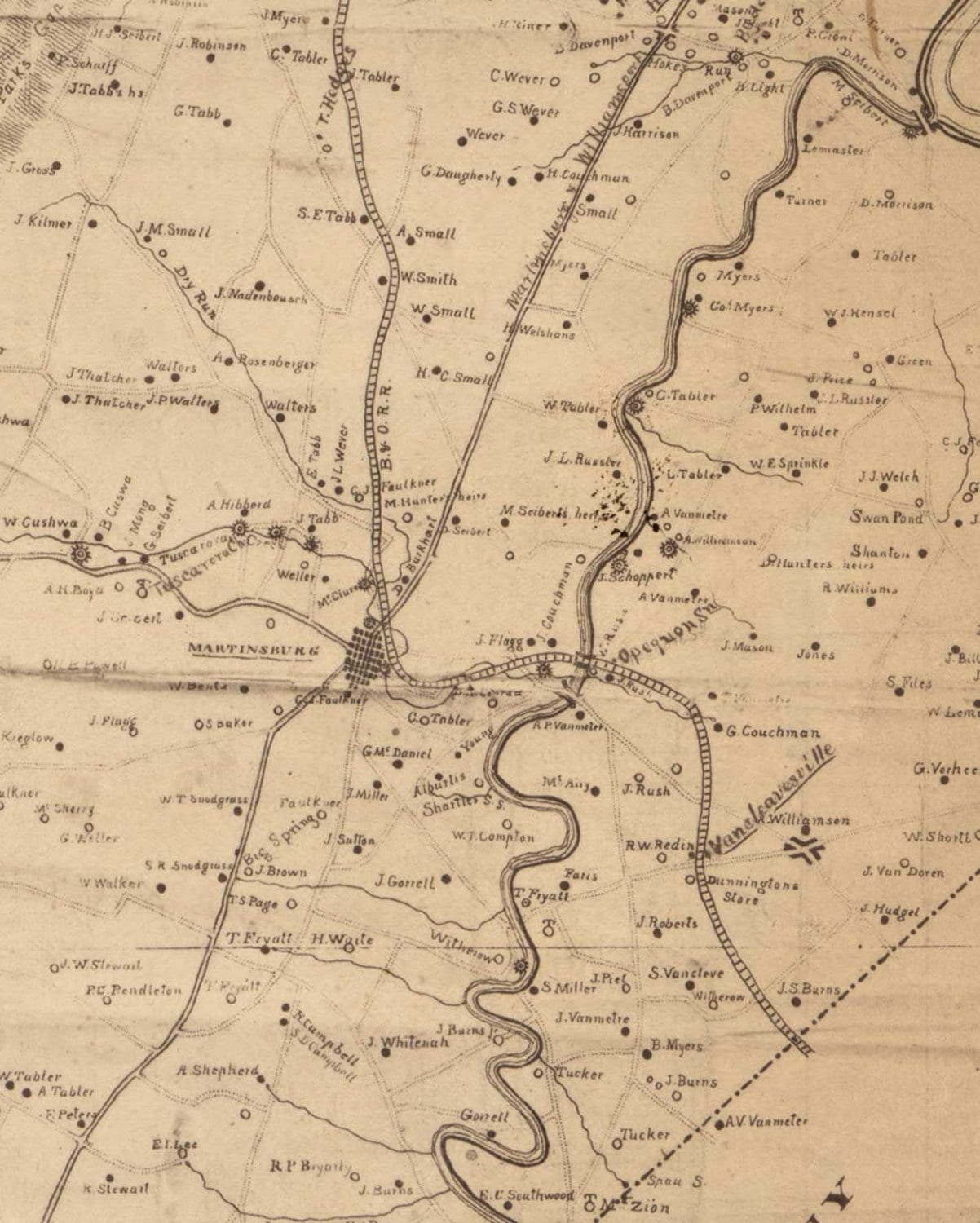 Berkeley County Map 1847 West Virginia Old Wall Map With - Etsy