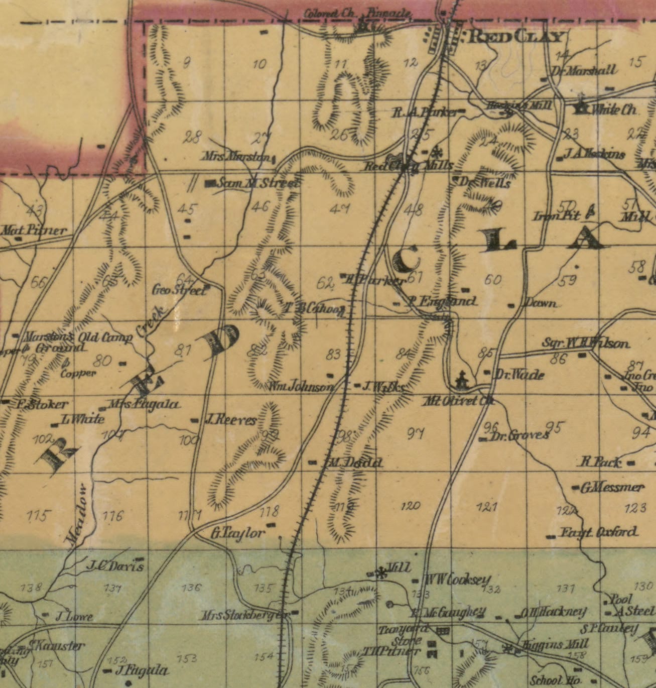 Whitfield County 1879 Old Map Georgia Old Wall Map With | Etsy