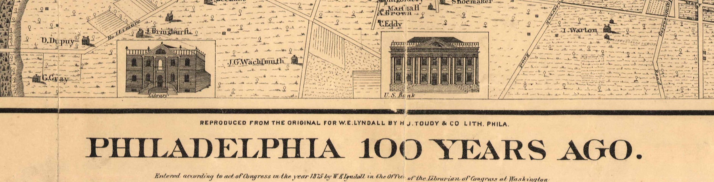 Philadelphia 1796 Old Map Reprint Printed in 1875 | Etsy