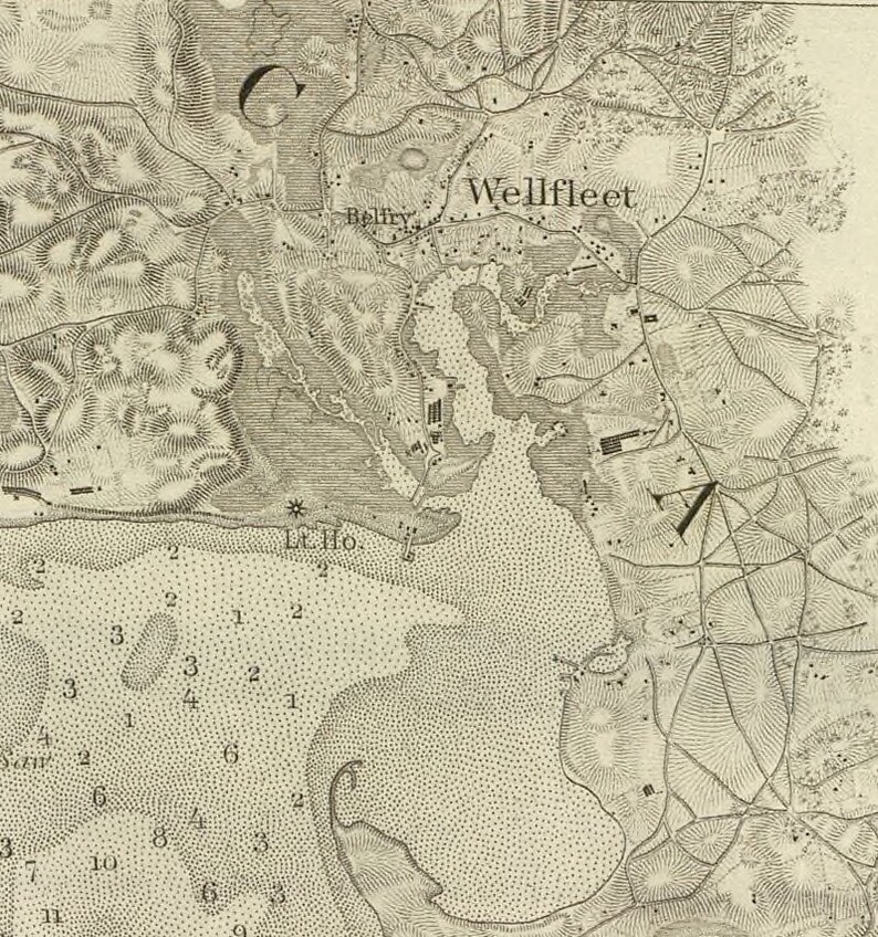 Wellfleet Harbor, MA - 1853 Nautical Map - Reprint - 18-USA Regional ...