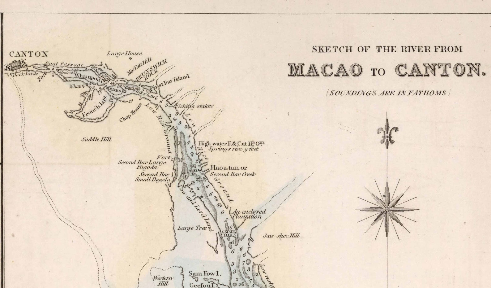 Hong Kong Macao Canton 1856 Map Guangzhou China Old Map | Etsy