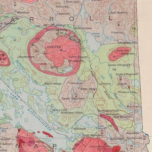 New Hampshire 1955 Geologic Map Reprint - Etsy