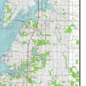 Rend Lake 1975 USGS Old Topographic Map - Custom Composite Illinois ...