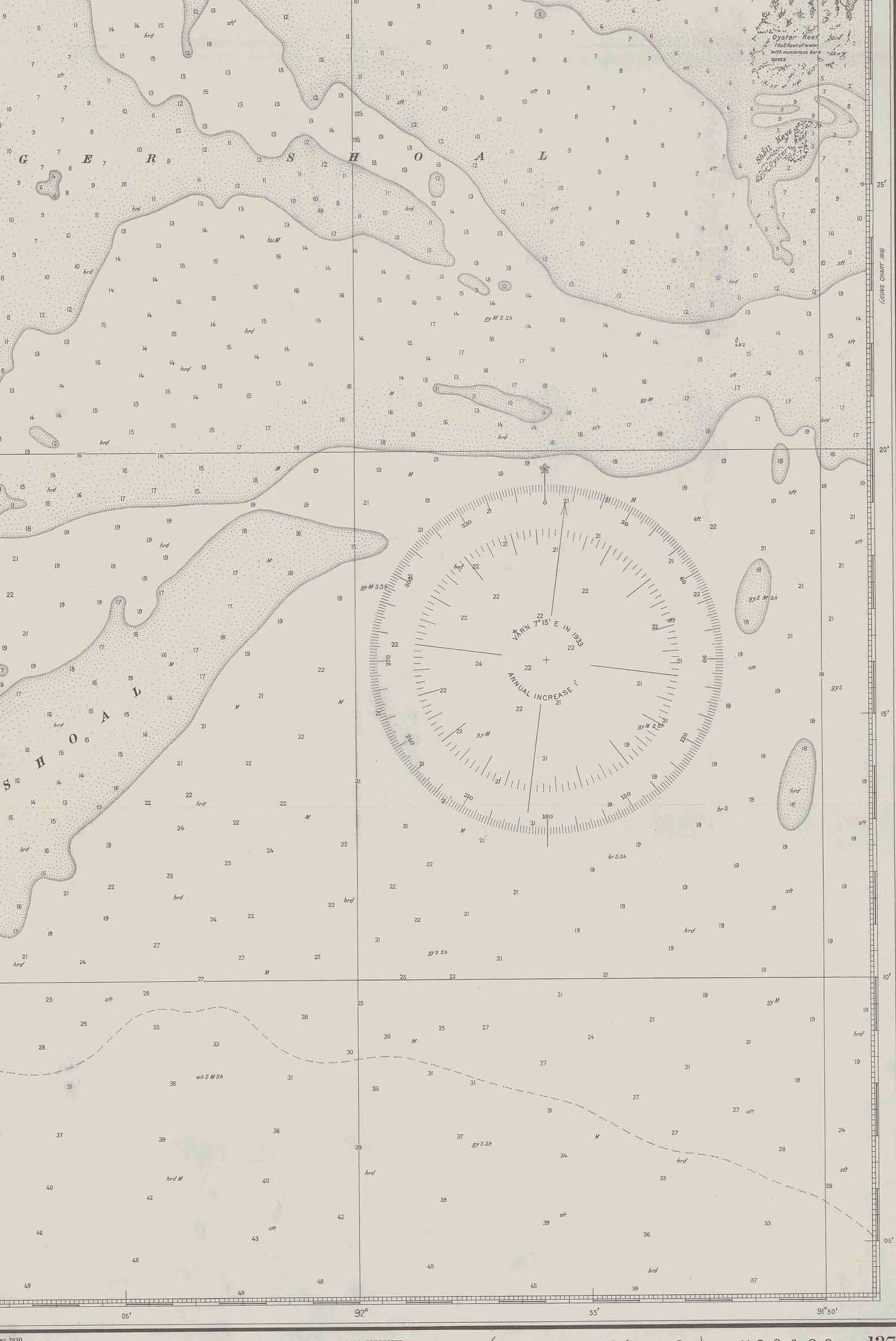 Vermillion Bay Approaches 1933 Nautical Old Map Reprint - Louisiana ...