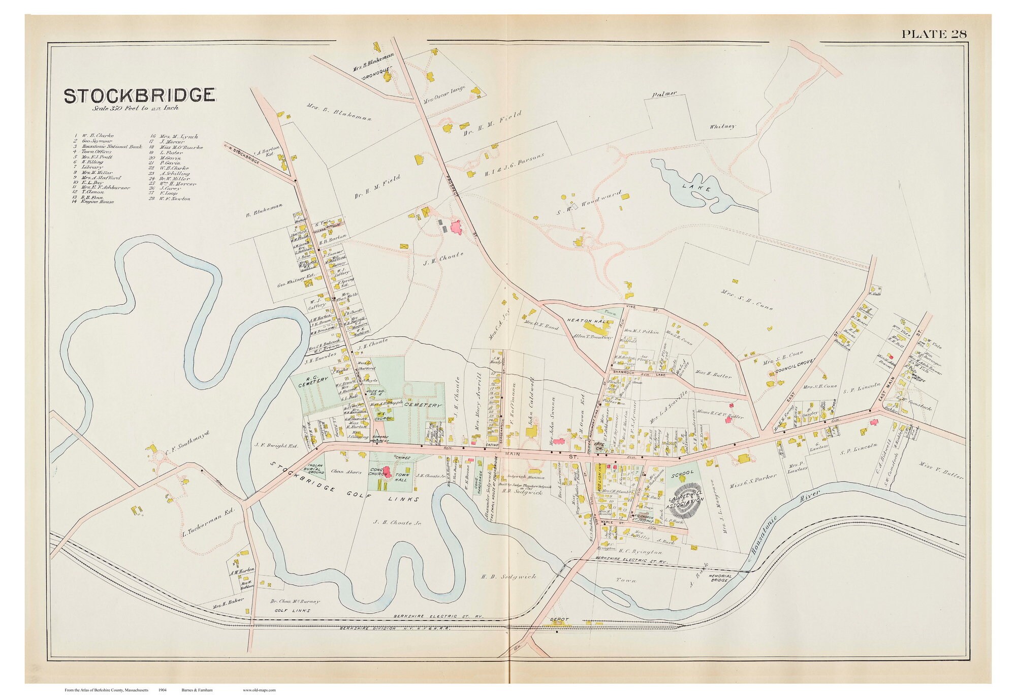 Stockbridge Village 1904 Old Town Street Map Reprint - Etsy UK