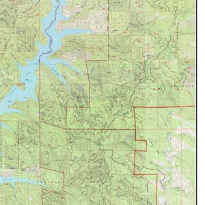 Trinity Lake 1998 Old Topographic Map USGS Custom Composite Reprint ...