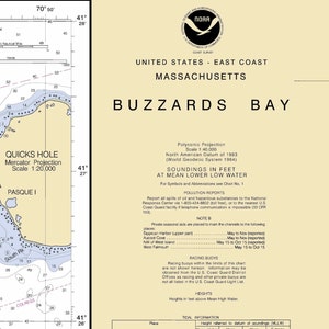 Buzzards Bay, Massachusetts - 2001 Nautical Map - Reprint Harbors 249 ...