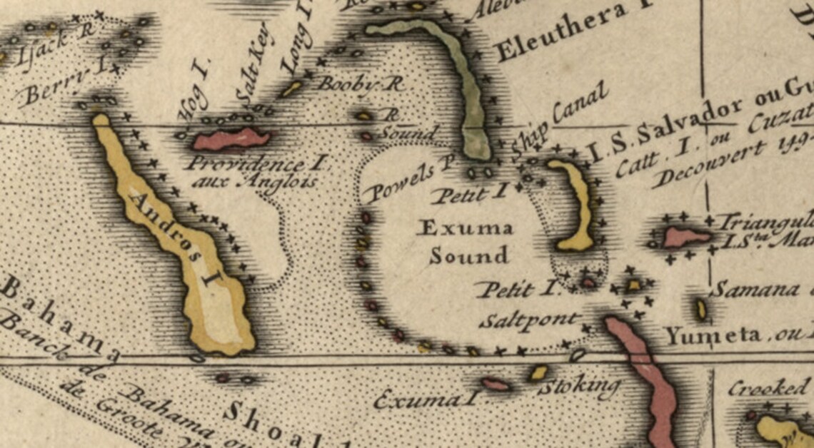 Caribbean 1757 Map by Covens Reprint Cuba Puerto Rico - Etsy