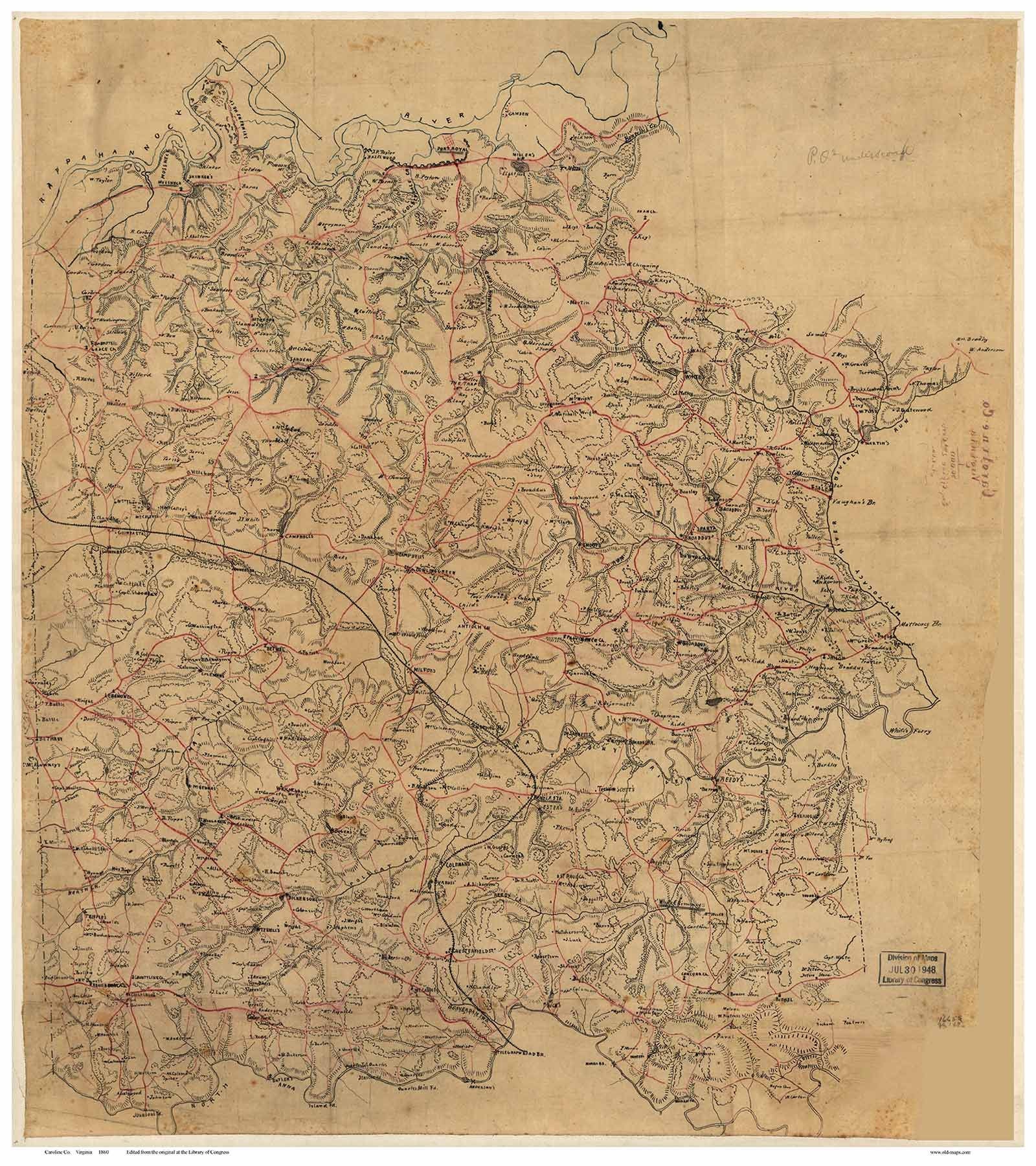 Old Virginia County Maps