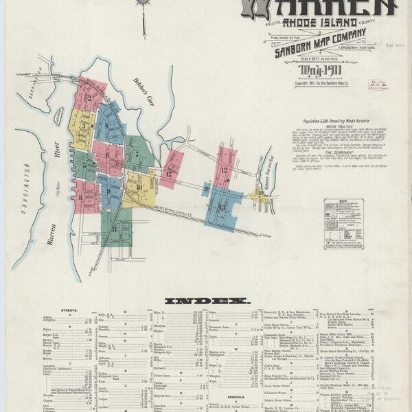 Warren Ri Map - Etsy