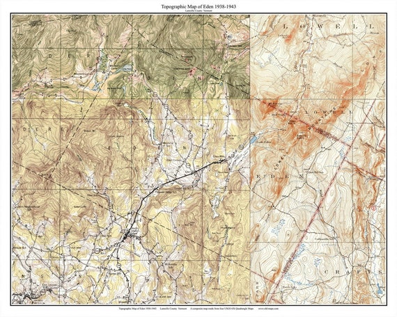 Eden 1938-1943 Old USGS Town Map Custom Composite Reprint - Etsy
