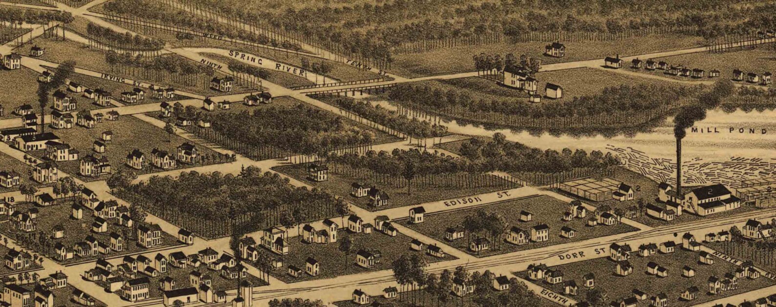 Antigo Wisconsin - 1886 Birds Eye View - Reprint - Etsy