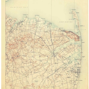 Sandy Hook 1888 Old Topo Map - Edited Reprint of the Original Quad ...