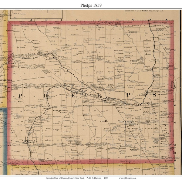 Phelps Ny Map - Etsy