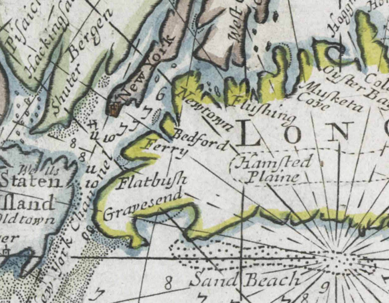 Long Island 1706 Map Author Unknown REPRINT LIP - Etsy