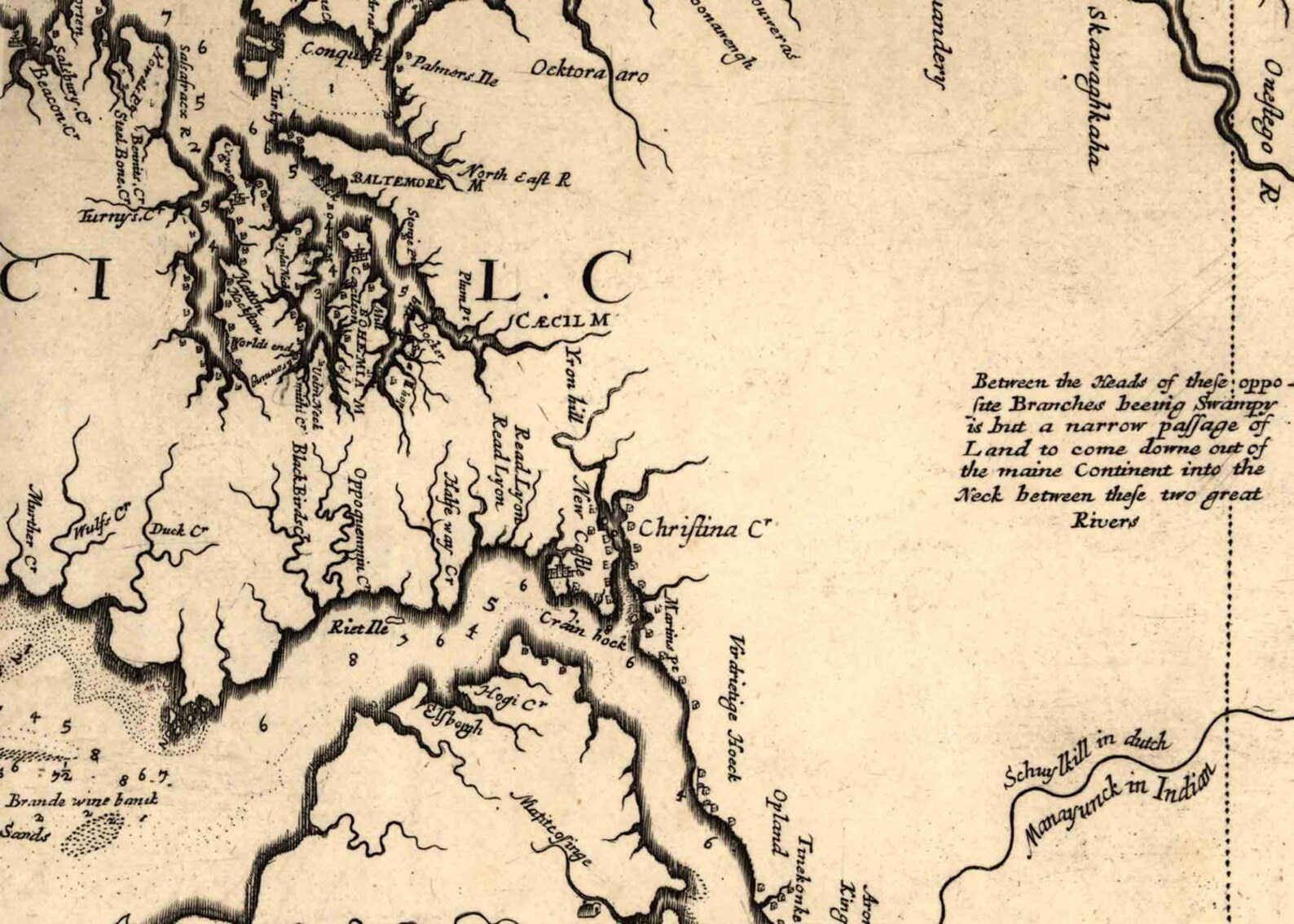 Virginia 1673 State Map Herman Reprint | Etsy