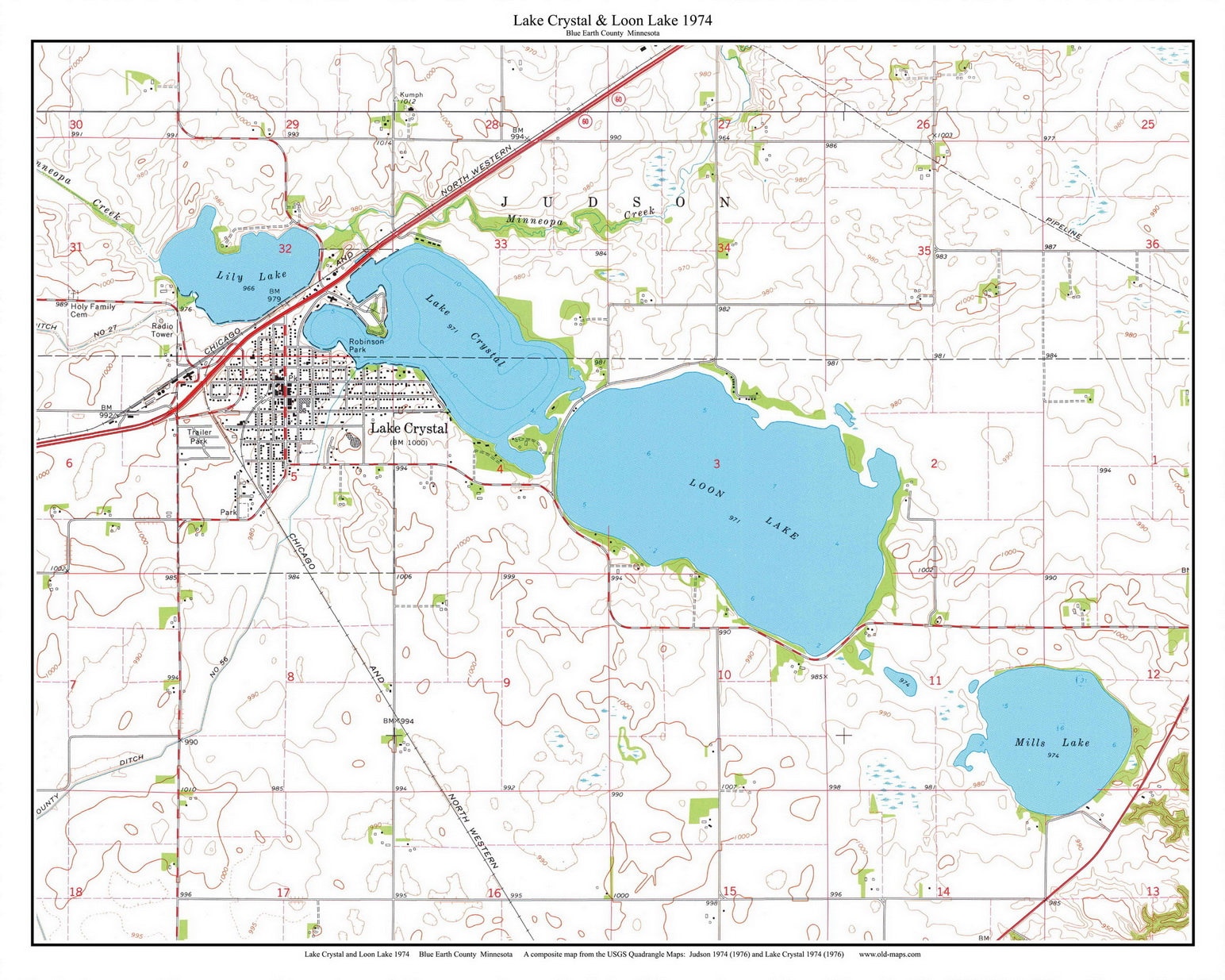 Crystal Lake Minnesota Map
