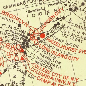 Military Map of the United States 1918 USA Map Reprint - Etsy