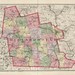 Hillsboro County, NH 1877 Old Map Reprint With Topography, Town ...
