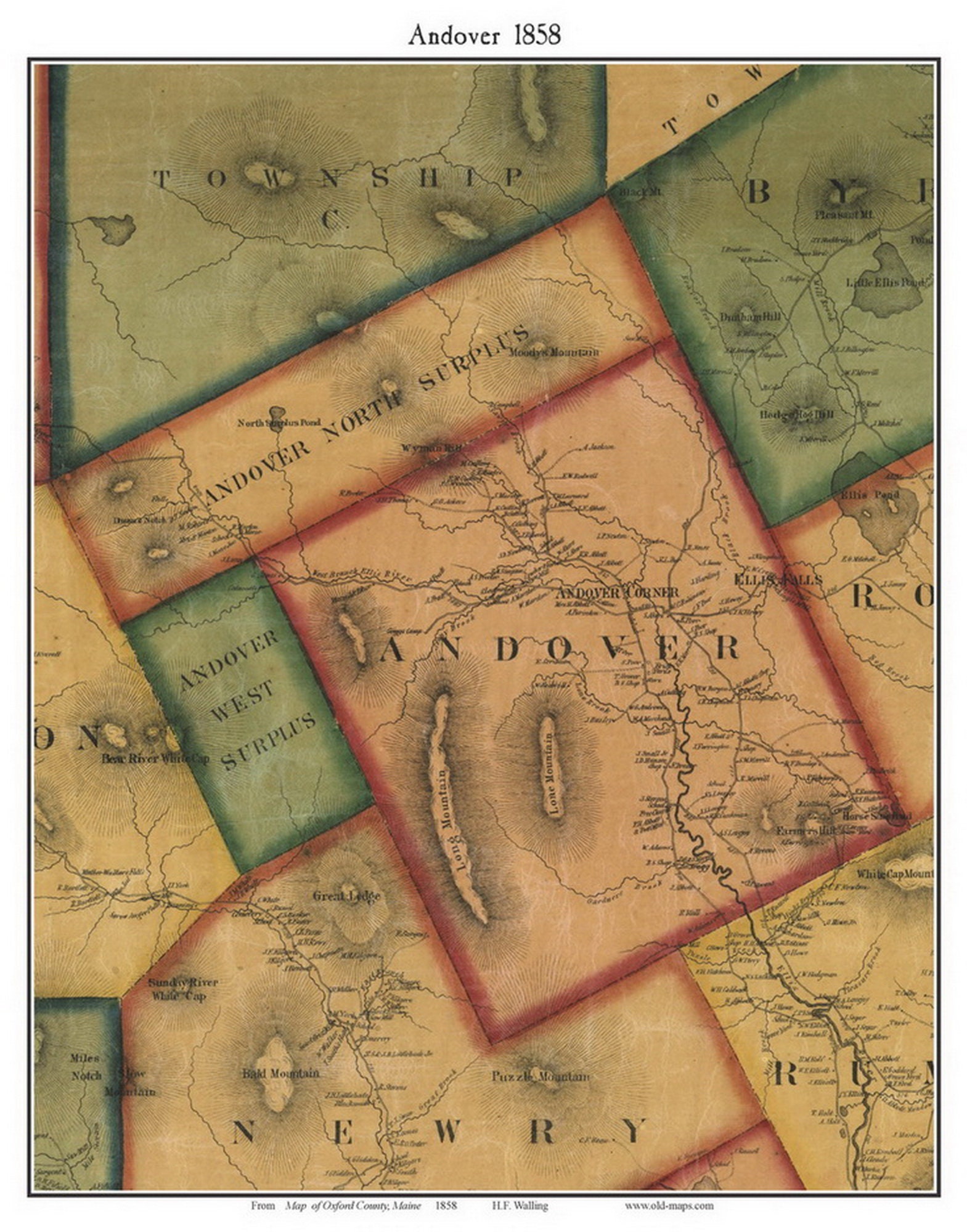 Map Of Andover Maine