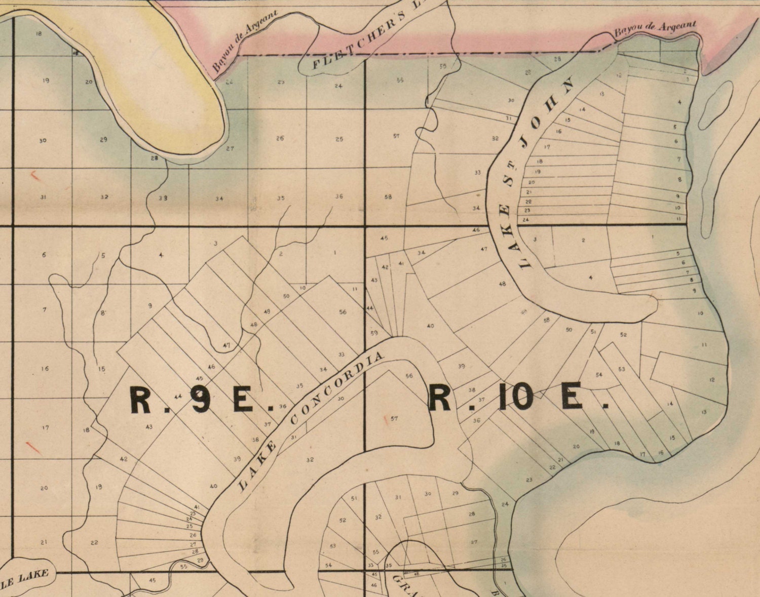 Concordia Parish Louisiana 1860 Old County Wall Map With - Etsy UK
