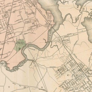 Boston 1875 Map by J.B. Beers - Reprint - Etsy