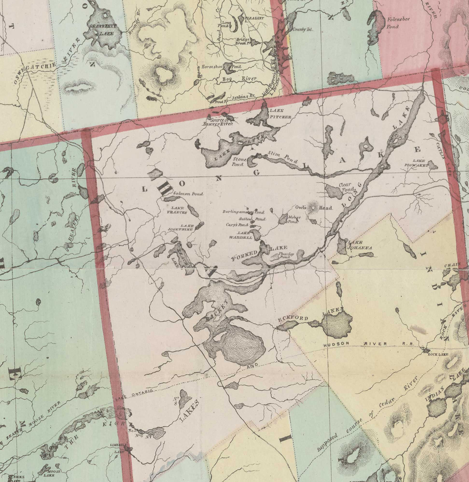 Adirondack Region 1865 Northern New York Old Map Lloyd - Etsy.de Adirondack Region 1865 Northern New York Old Map Lloyd - Etsy.de