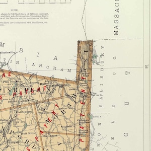 Dutchess County 1895 Map New York Reprint Land Patents Bien State Atlas ...